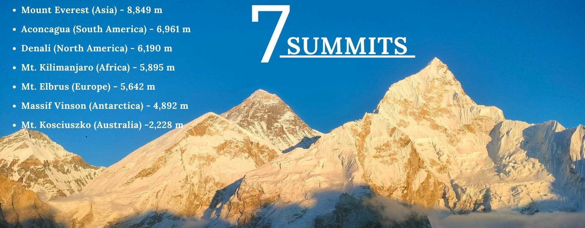 Explore the Seven Highest Summits of the World - Research History